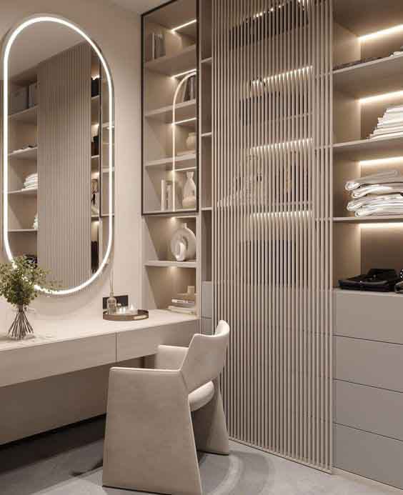 Modern Wardrobe Design with Dressing Table: Ideas & Inspiration ...